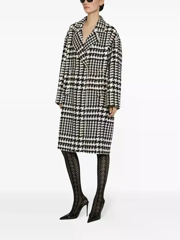Dolce & Gabbana Houndstooth Pattern Coat