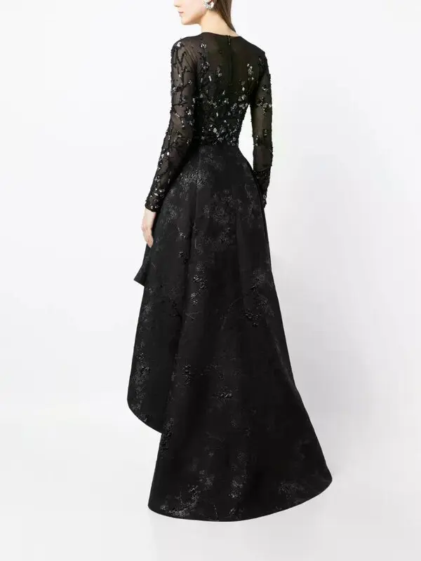 SAIID KOBEISY Brocade Beaded Dress