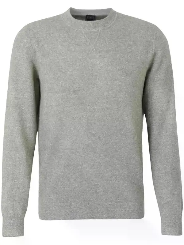 Fedeli Heather Mélange Effect Crew Neck Jumper