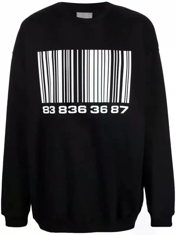 VTMNTS Bar-code Print Sweatshirt