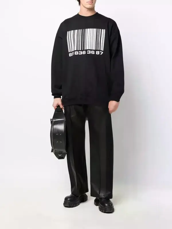 VTMNTS Bar-code Print Sweatshirt