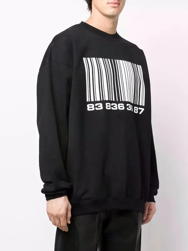 VTMNTS Bar-code Print Sweatshirt