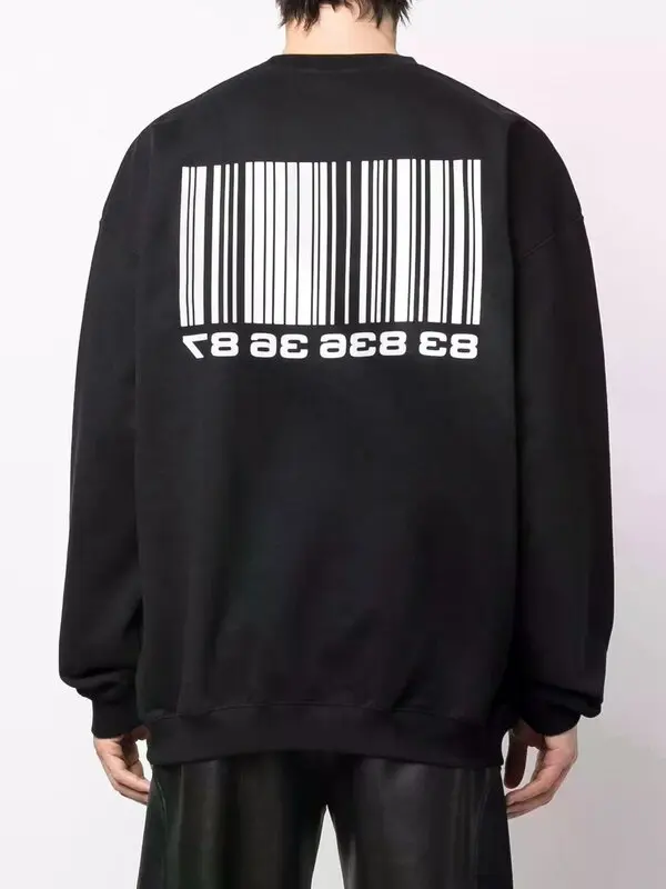 VTMNTS Bar-code Print Sweatshirt