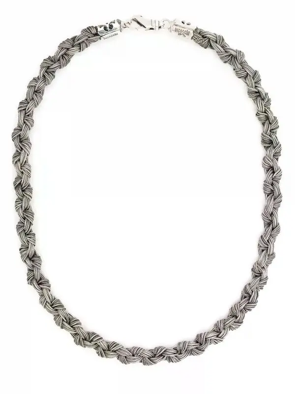 Emanuele Bicocchi Braided Knot Necklace - Silver