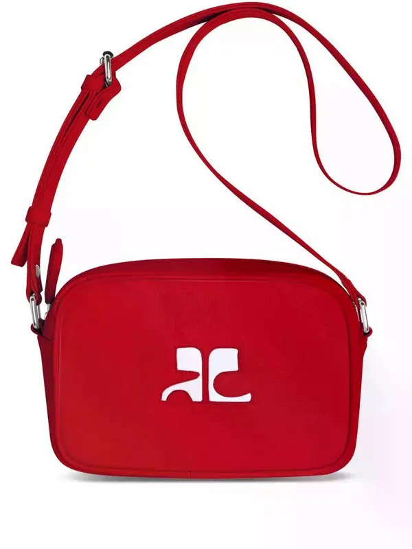 COURREGES Reedition Leather Camera Bag - Red