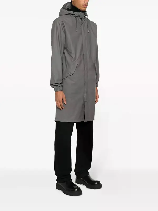 Rains Fishtail Coated Parka With Drawstring Hood