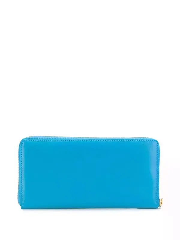Comme Des Garçons Zip-around Leather Wallet - Blue