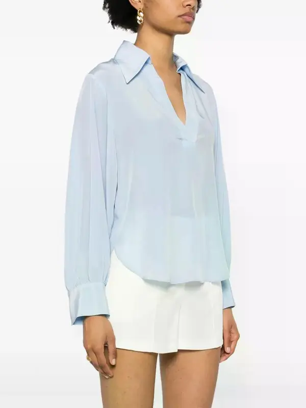 BLANCA VITA Benjamin Silk Blouse - Blue