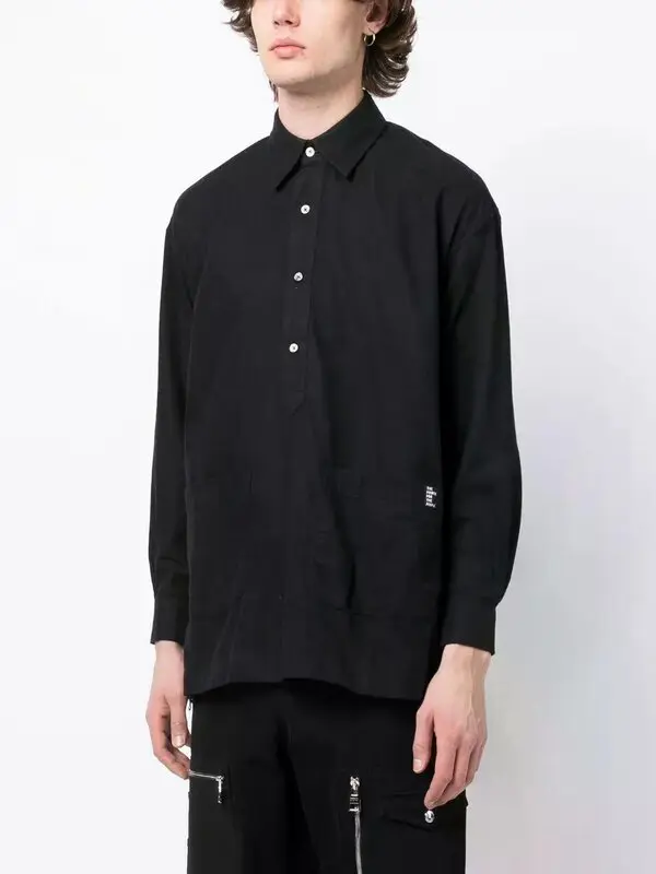 THE POWER FOR THE PEOPLE Button Placket Long-sleeve Shirt