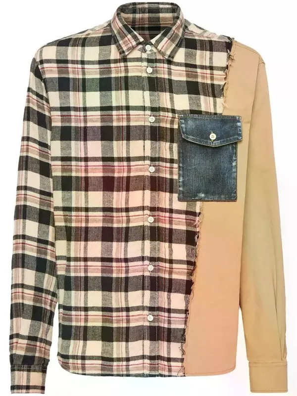 Dsquared2 Checked Patchwork Shirt