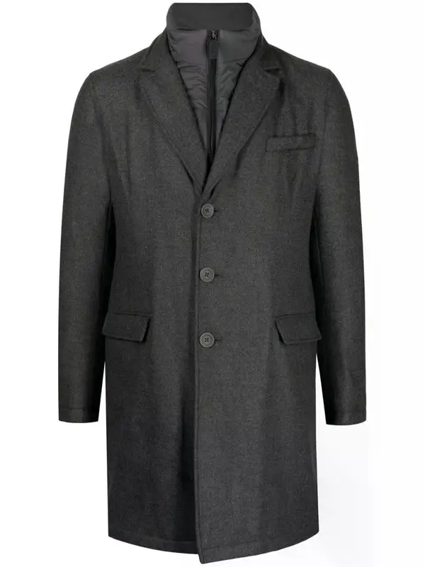 Herno Hybrid Virgin Wool-cashmere Coat - Grey