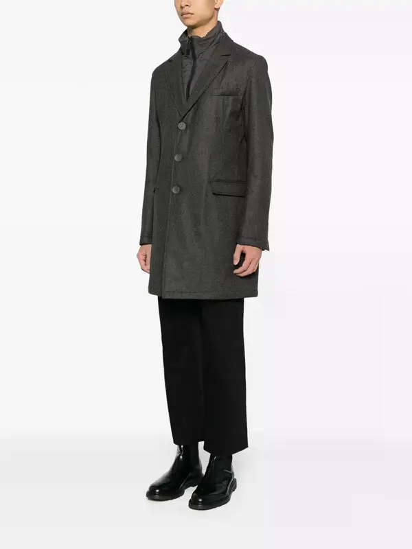 Herno Hybrid Virgin Wool-cashmere Coat - Grey