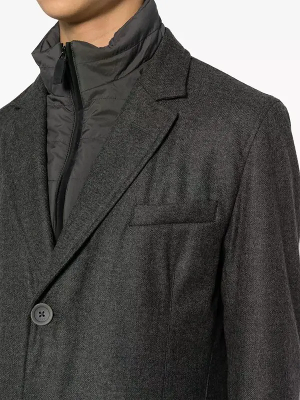 Herno Hybrid Virgin Wool-cashmere Coat - Grey