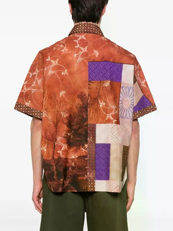 PIERRE-LOUIS MASCIA Patchwork-print Shirt