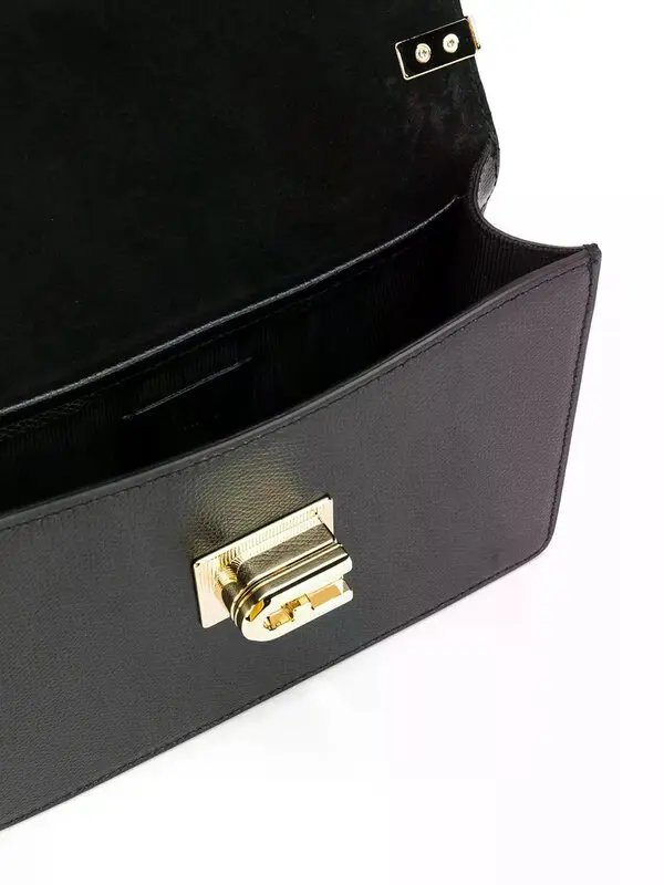 Furla Crossbody Bag With Gold Hardware - Black
