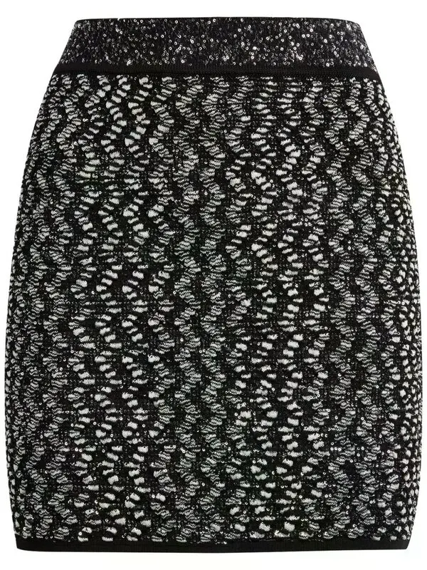 Missoni Zigzag Lamé Mini Skirt - Black