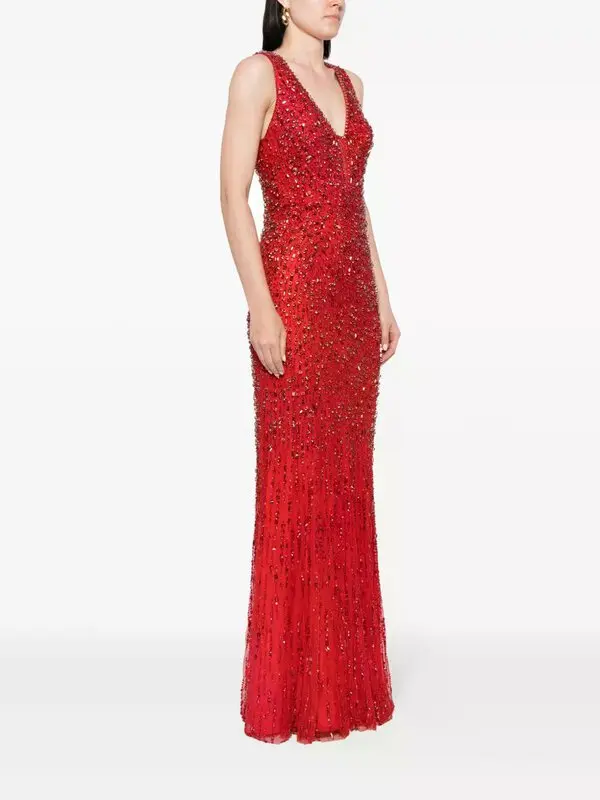 Jenny Packham Libra Crystal Embellished Satin Gown
