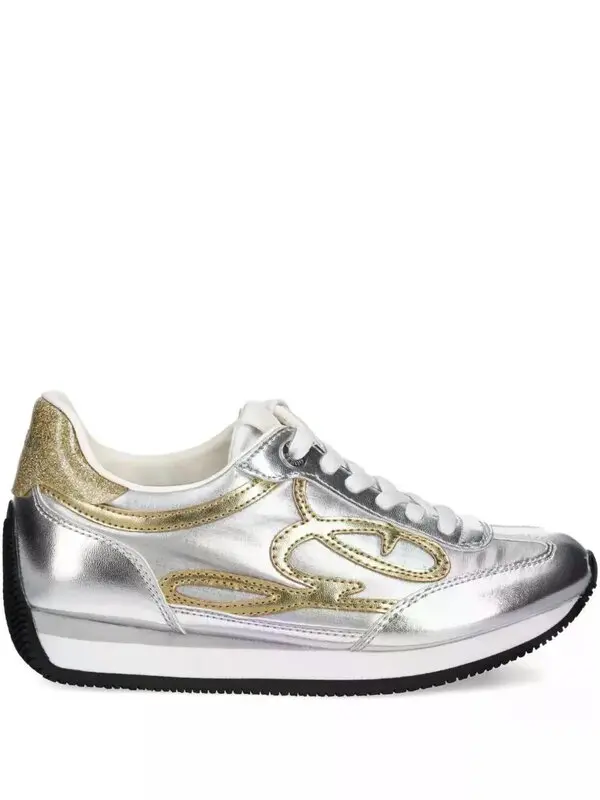 Guess Metallic-effect Lace-up Sneakers