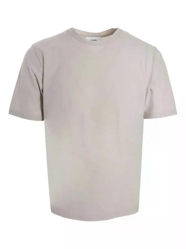 LARDINI Crew-neck Plain T-shirt - Neutrals