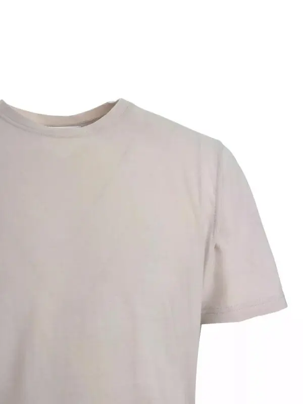 LARDINI Crew-neck Plain T-shirt - Neutrals