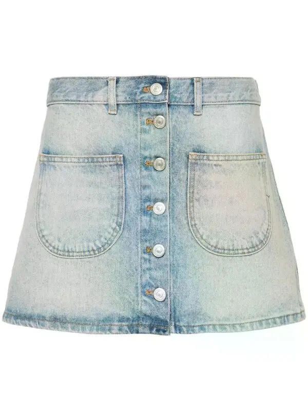 COURREGES Mini Denim Skirt