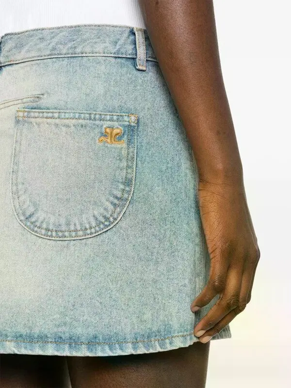 COURREGES Mini Denim Skirt