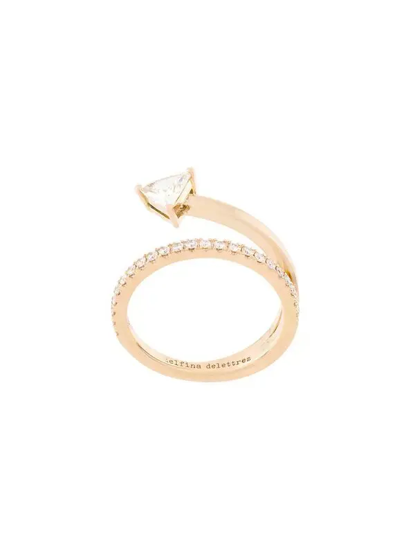 Delfina Delettrez 18kt Champagne Gold Diamond Marry Me Ring - Metallic