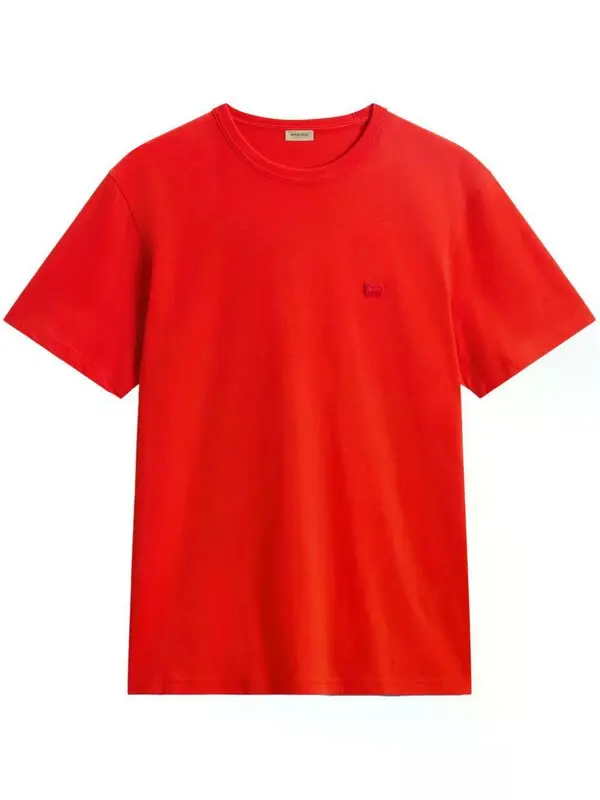 Woolrich Logo-patch Organic Cotton T-shirt - Red