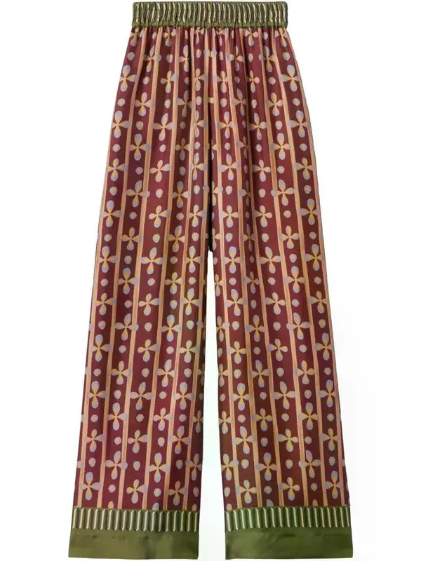 La DoubleJ Graphic-print Palazzo Pants - Red