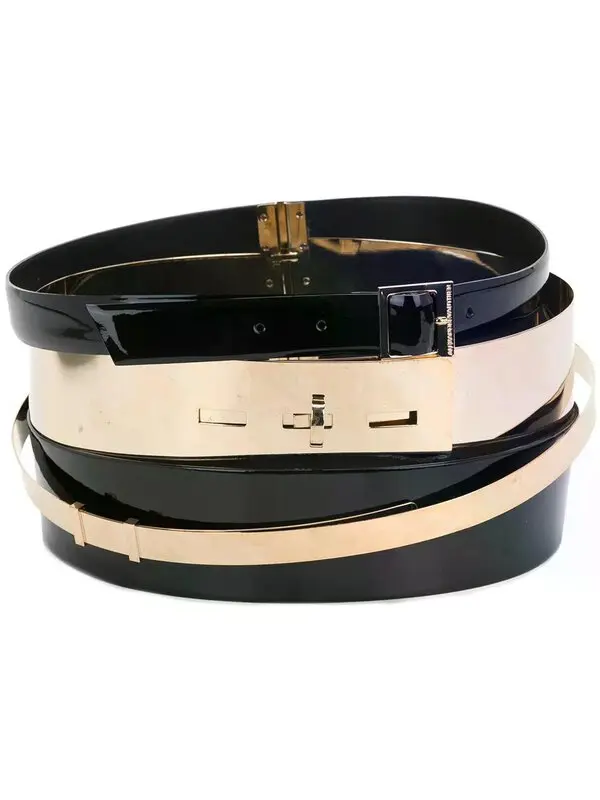 Alexandre Vauthier Multi-layer Belt - Black