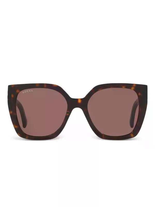 Gucci Oversized Sunglasses - Brown