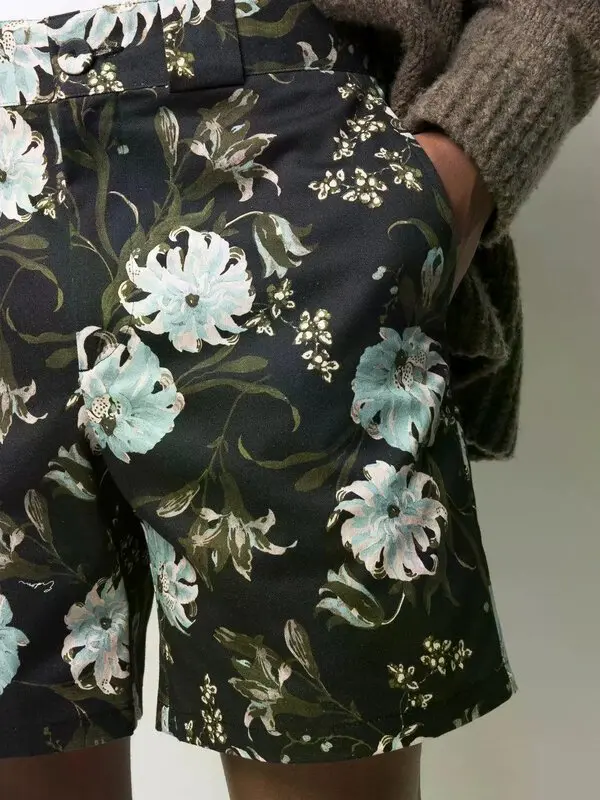 Erdem Floral Print Chino Shorts