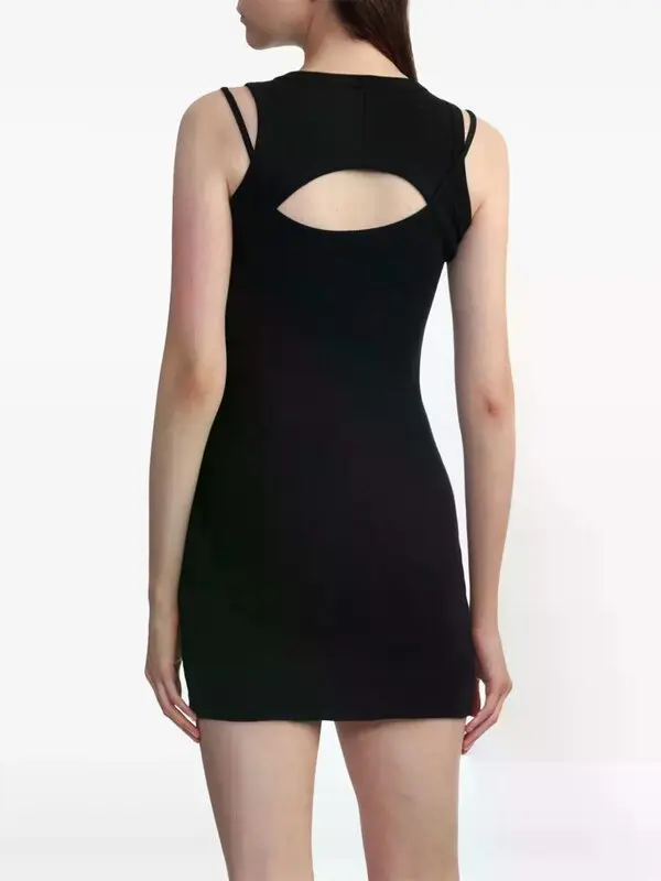 Off-White Logo-print Cut-out Minidress