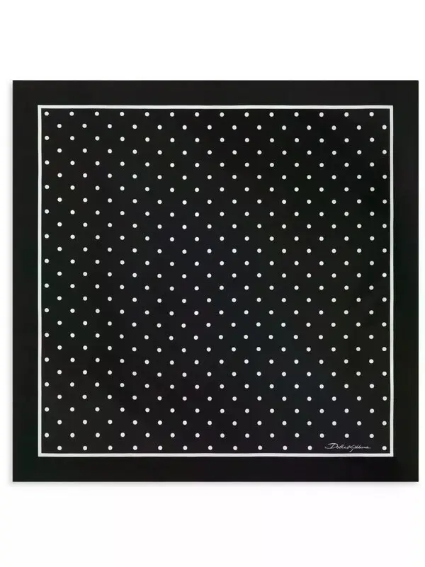 Dolce & Gabbana Polka-dot Silk Scarf