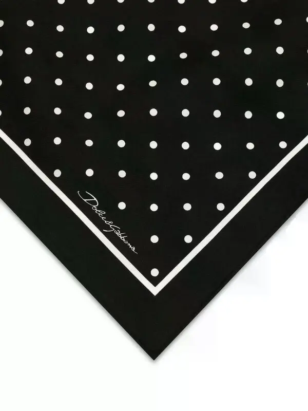 Dolce & Gabbana Polka-dot Silk Scarf