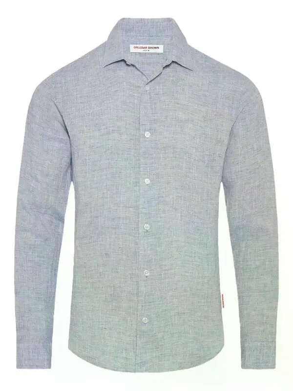 Orlebar Brown Giles Linen Shirt - Blue