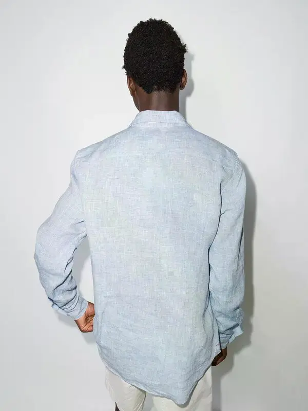 Orlebar Brown Giles Linen Shirt - Blue
