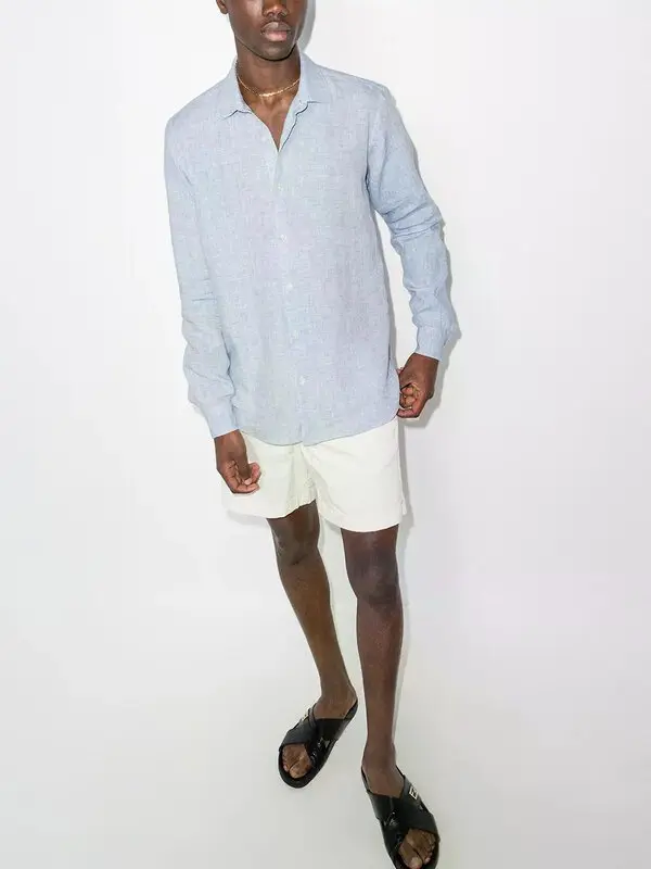 Orlebar Brown Giles Linen Shirt - Blue