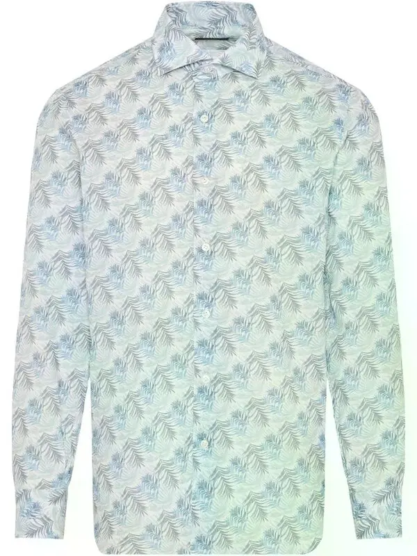 BARBA NAPOLI Printed Shirt - Neutrals
