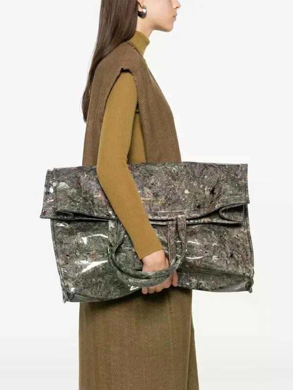 UMA WANG Felted-texture Tote Bag - Green