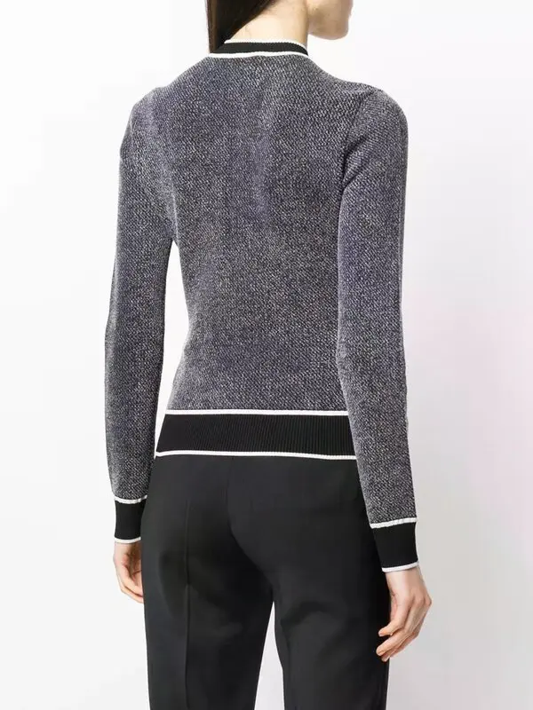 Off-White Knitted Logo Top - Grey