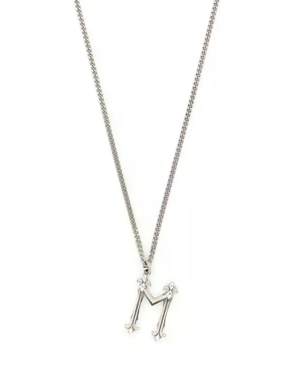 Emanuele Bicocchi Alphabet Pendant Necklace - Silver