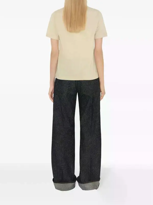 Burberry Check-patch Cotton T-shirt - Neutrals
