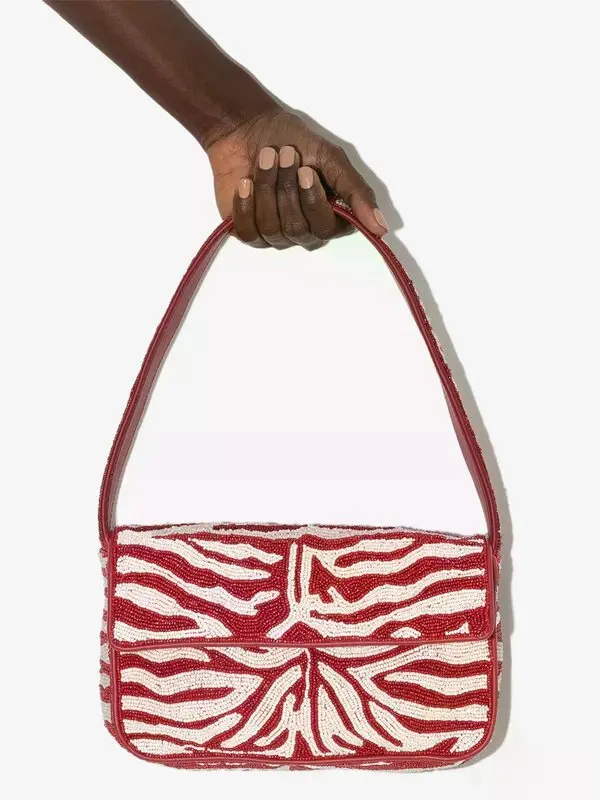 Staud Tommy Bead-embellished Shoulder Bag