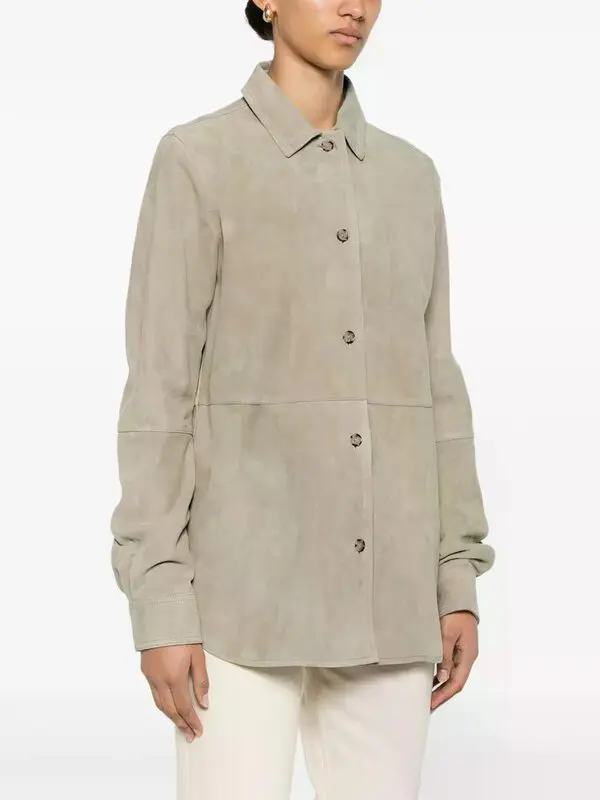 TOTEME Suede Button-down Shirt