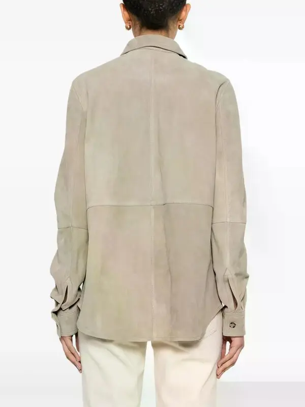 TOTEME Suede Button-down Shirt
