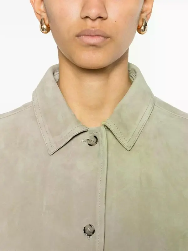TOTEME Suede Button-down Shirt