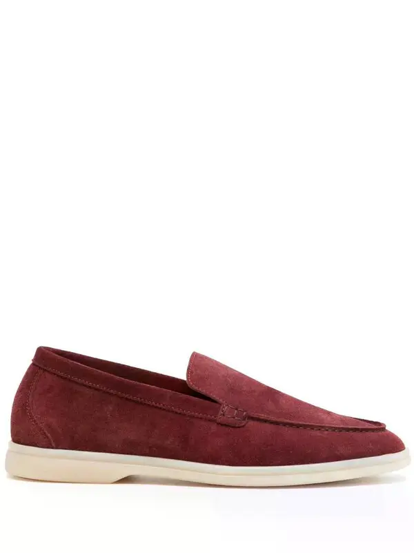 SCAROSSO Ludovico Suede Loafers - Red