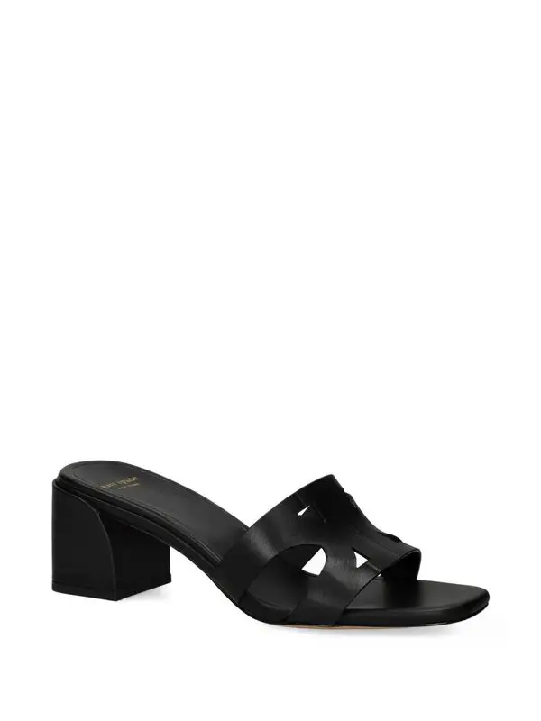 Kate Spade New York Double K Block Heel Sandals - Black