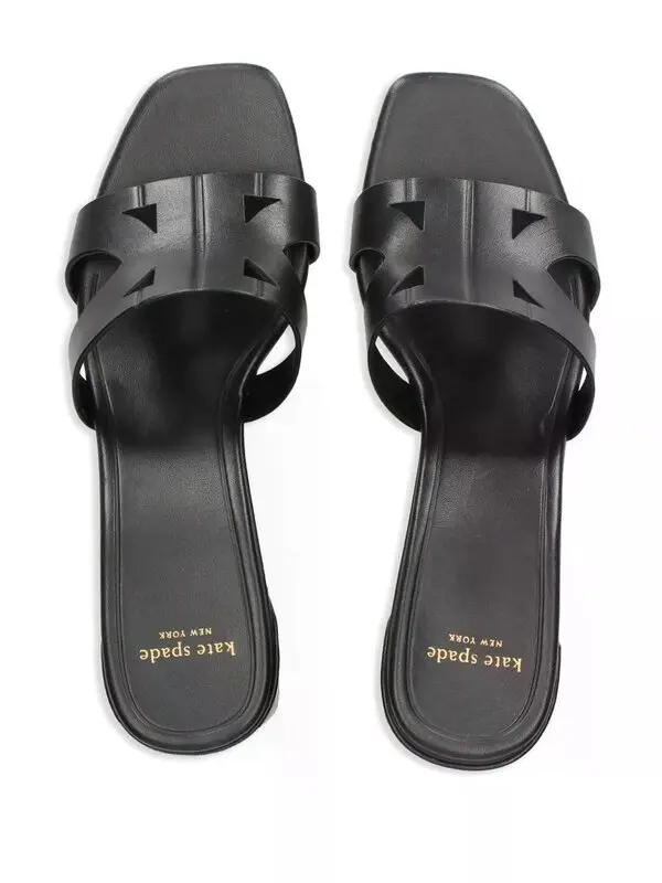 Kate Spade New York Double K Block Heel Sandals - Black